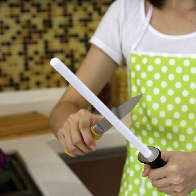 Professional Ceramic Knife Sharpener Rods , Honing Knife Sharpener With ...