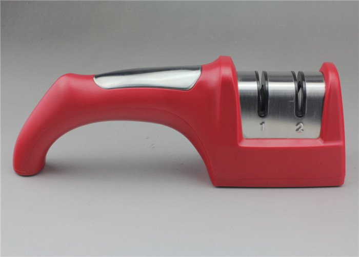Red Home Ceramic Knife Sharpener With Comfortable Handle 205 * 65 ...