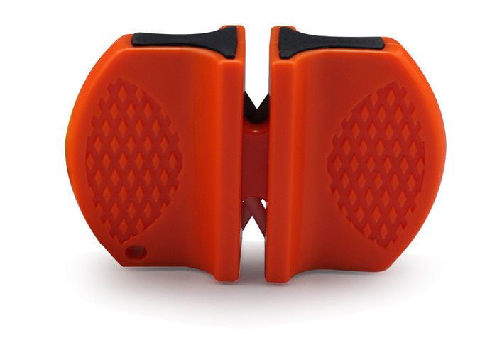 Yellow 2 Slot Outdoor Knife Sharpener With Chain Sports Camping Hiking ...